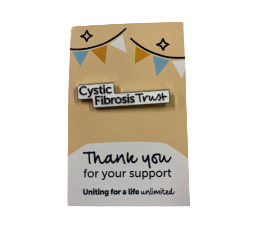 Cystic Fibrosis Trust Logo Celebration Pin Badge (bunting)